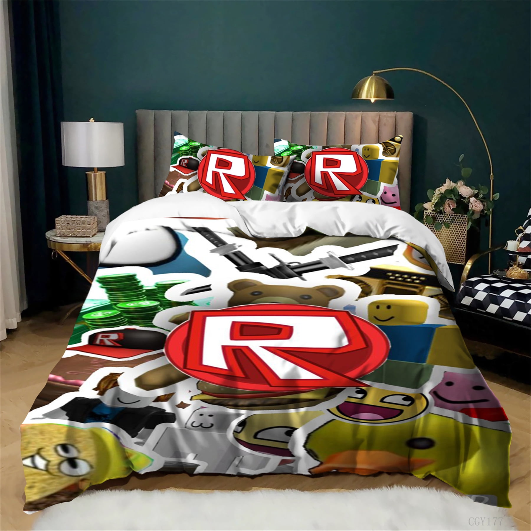 3pcs Roblox Duvet Cover Sets Soft and Breathable Bedding Set for Kids ...