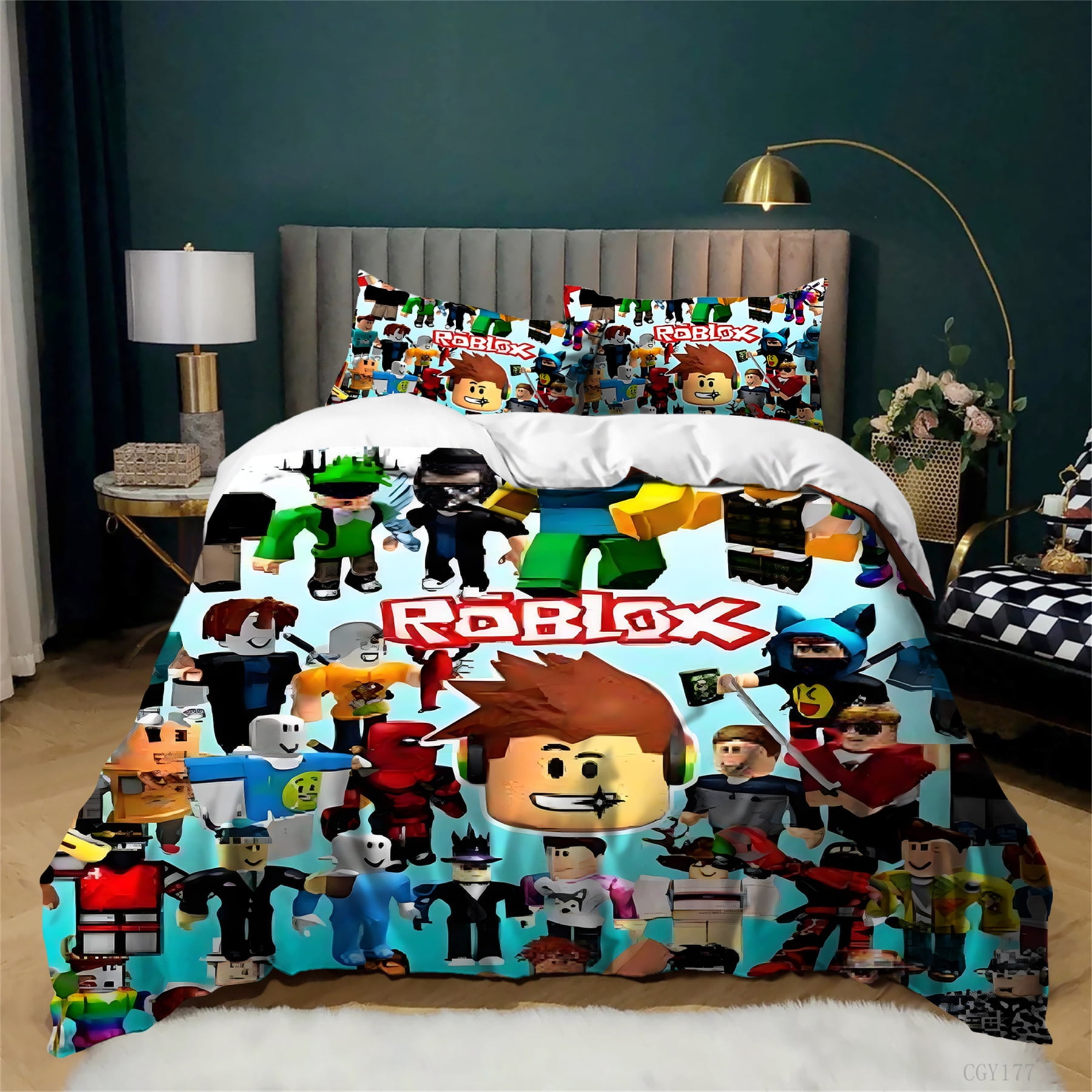 3pcs Roblox Duvet Cover Sets Soft and Breathable Bedding Set for Kids ...