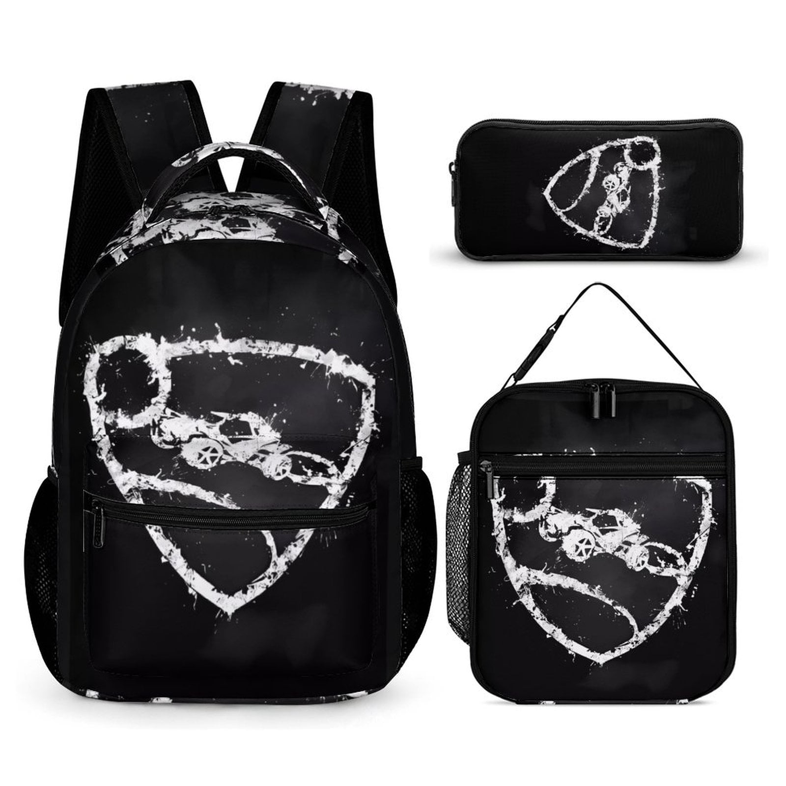 3pcs Roc-ket Car League Backpack Set, Multi-functional Laptop Bag 17in ...