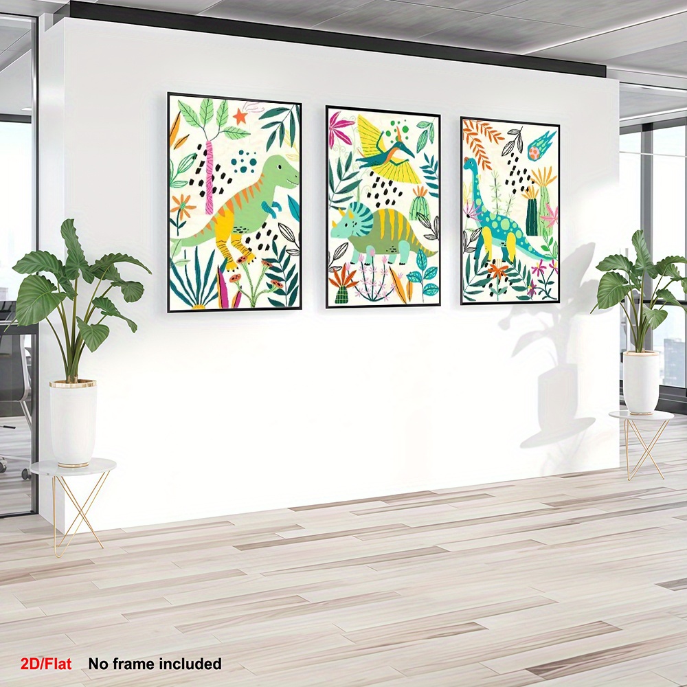 3pcs Room Decor Canvas Art Set, High-Quality Triptych with Vibrant ...