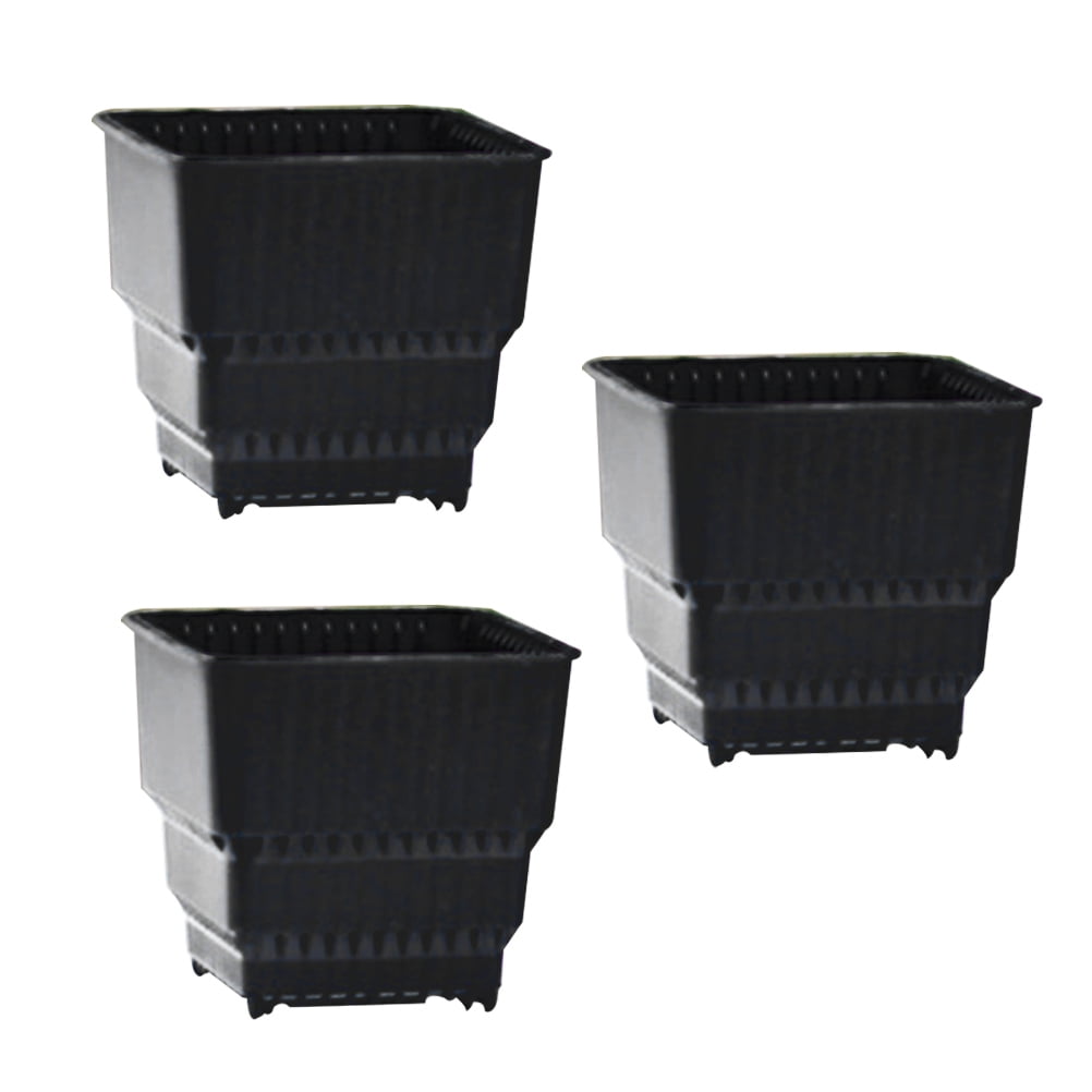 3pcs Root Control Flowerpots Resin Square Mini Plastic Succulent Pot ...