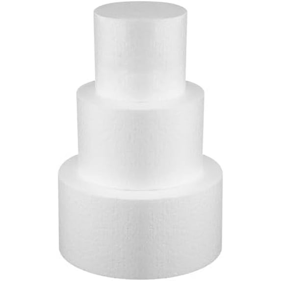 3pcs Round Foam Cake Dummies Fake Cake Models Practice Mould Circle in ...