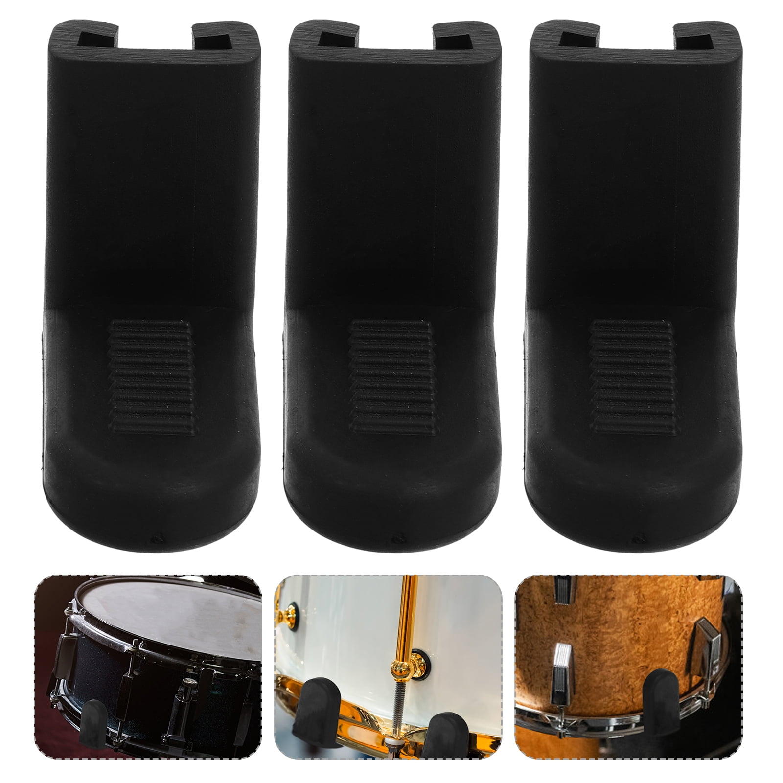 3pcs Rubber Drum Suspension Drum Attachment Brackets Snare Drum Clamps ...