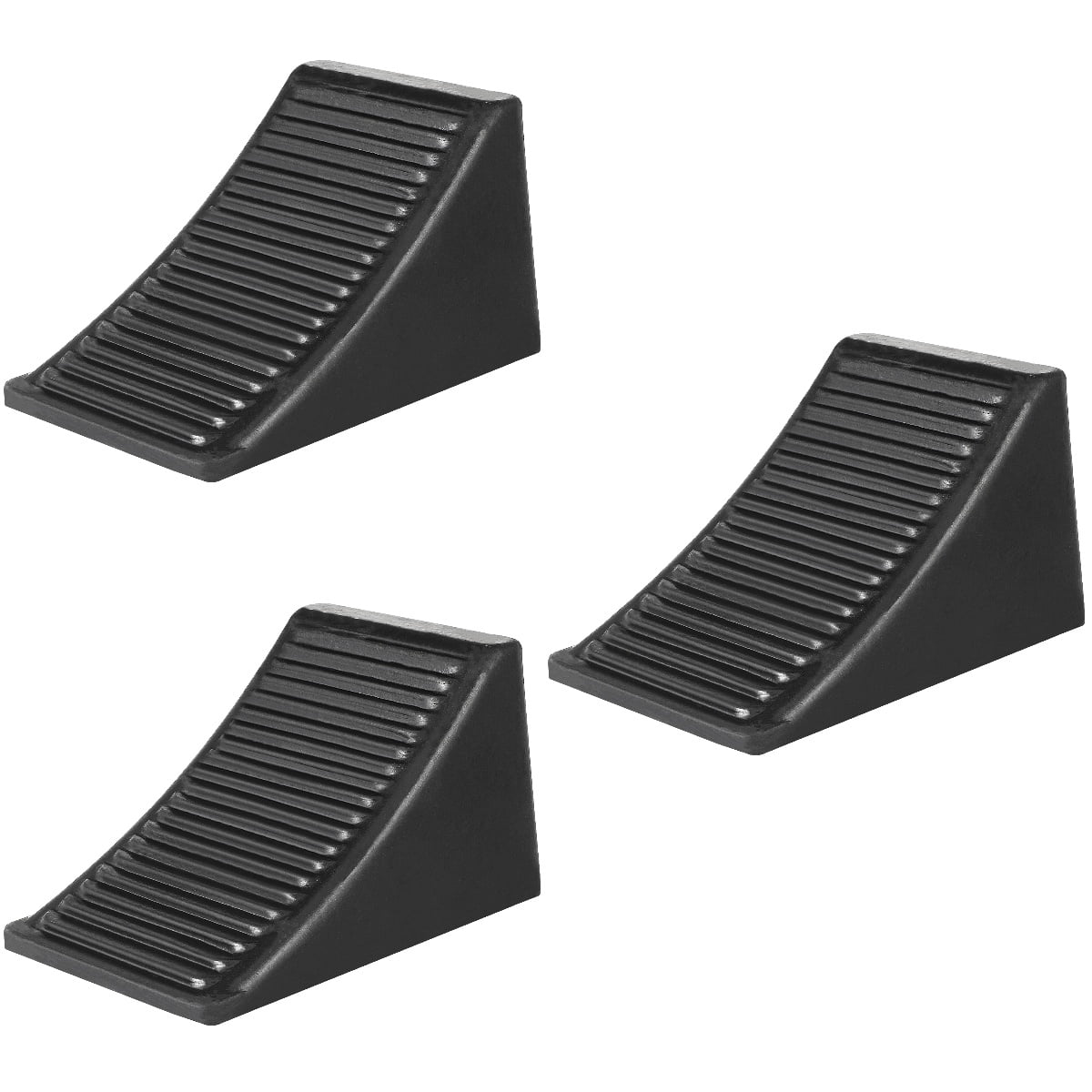 3pcs Rubber Wheel Chock Heavy Duty Block Kerb Ramp for Vehicles Caravan ...