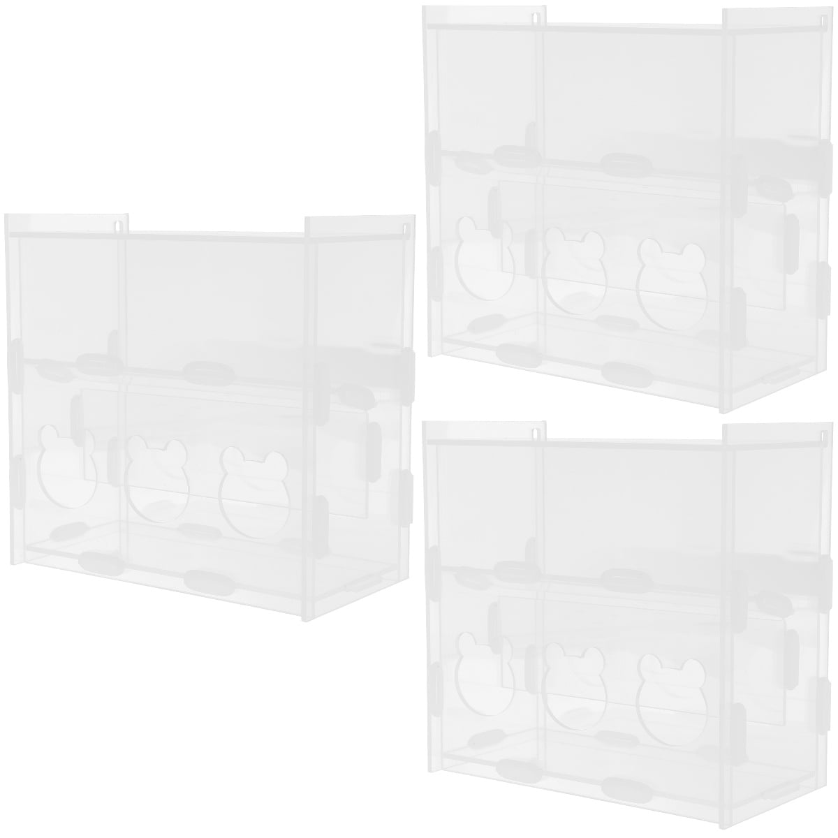 3pcs Rutin Chicken Food Bowl Acrylic Clear Food Feeder Rutin Chicken ...