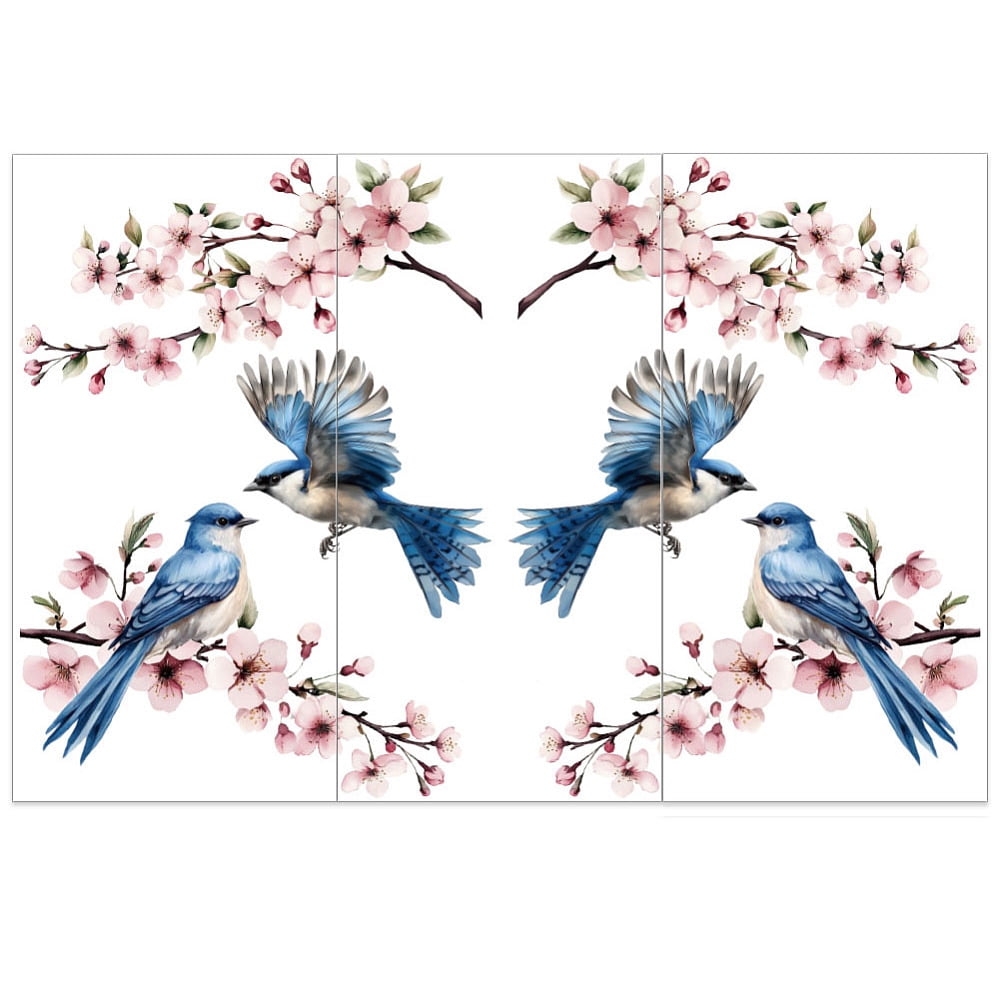 3pcs Sakura Rub on Transfers for Furniture and Crafts 6x12 Inch ...