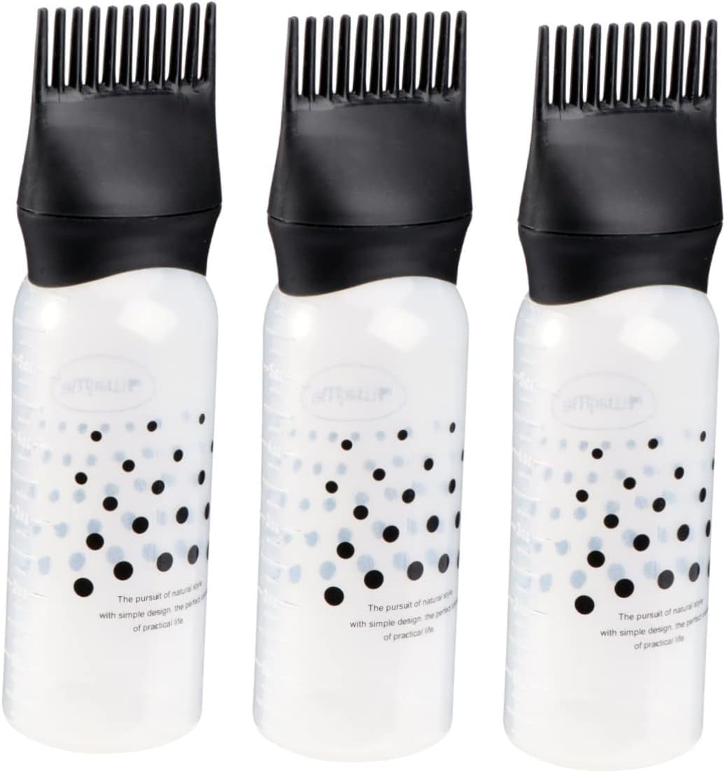 3pcs Scalp Comb Hair Oil Bottle Hair Teasing Comb Scalp Applicator ...