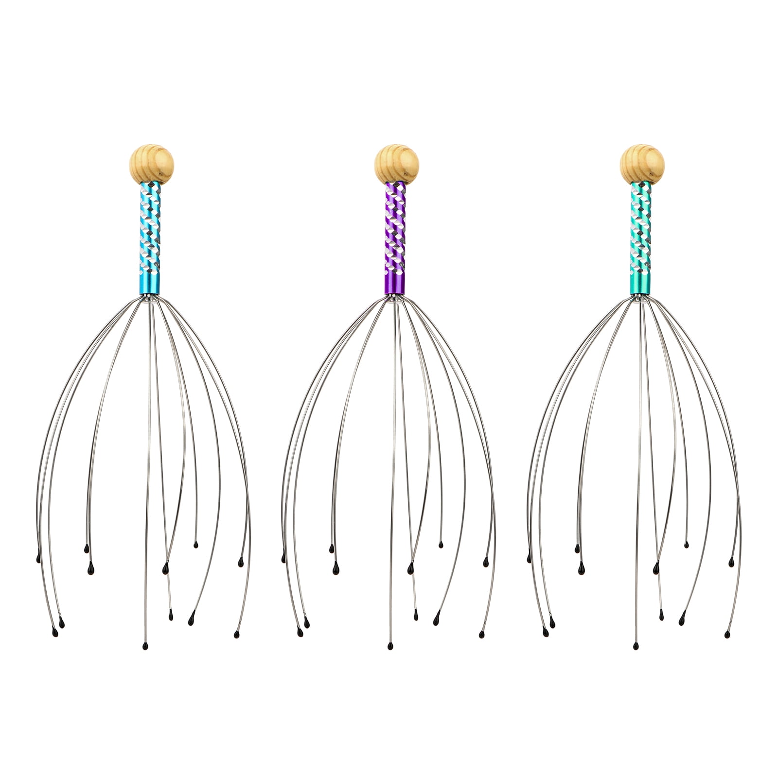 TSV 3pcs Scalp Massager, Handheld Head Scratcher for Relaxation, Metal ...