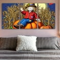 3pcs Scarecrow Canvas Art Prints - Frameless, Vibrant Fall Harvest ...