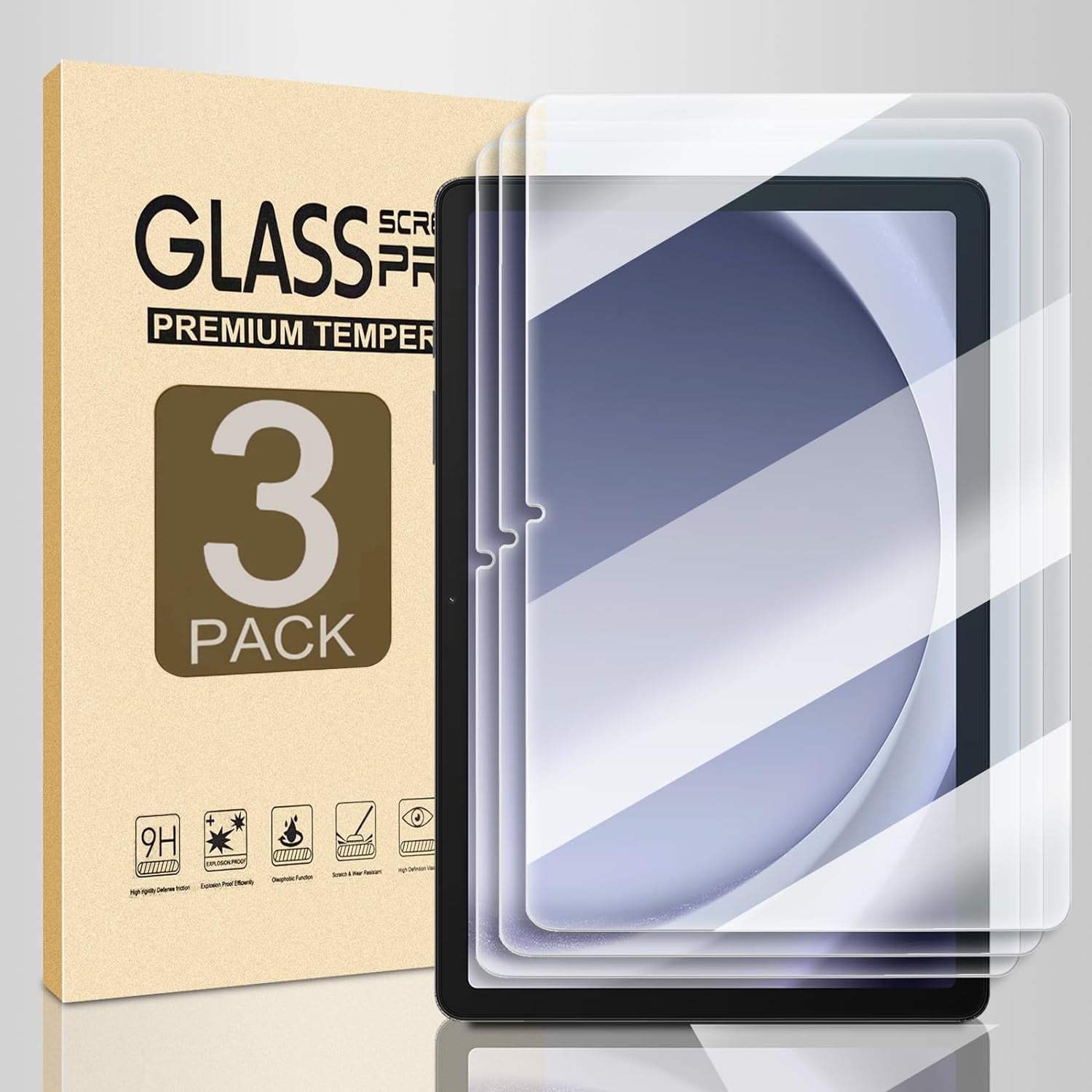 3pcs Screen Protector Tempered Glass For Samsung Galaxy Tab A9 Plus A8 ...
