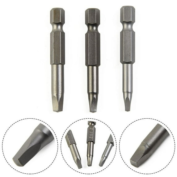 3pcs Screwdriver Drill Bit 50mm Square Head SQ1/SQ2/SQ3 Bit For ...