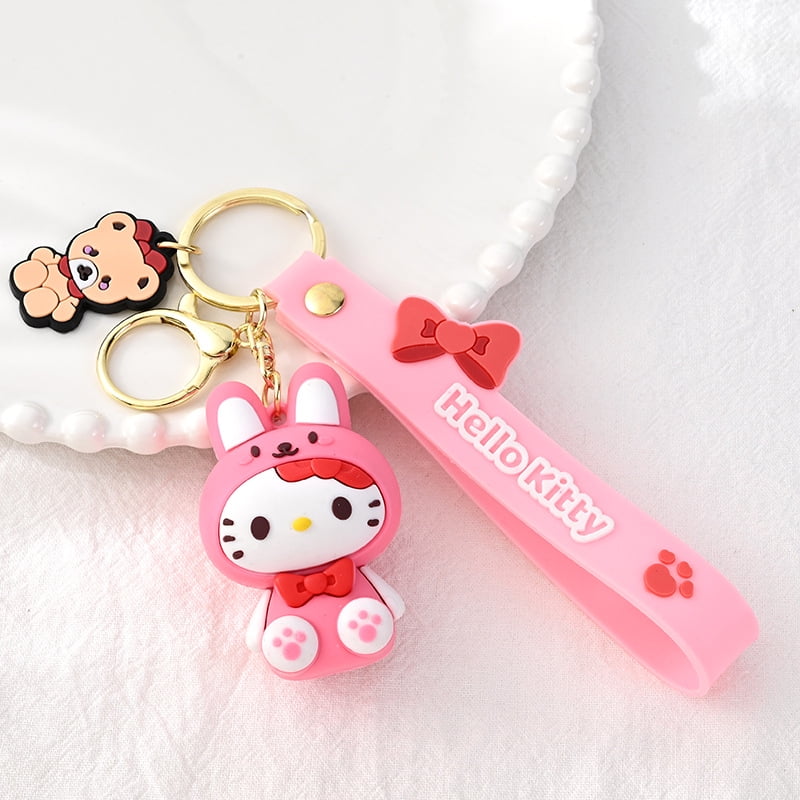 3pcs Seated Sanrio Keychain Pendant Two-dimensional Cinnamoroll Key ...