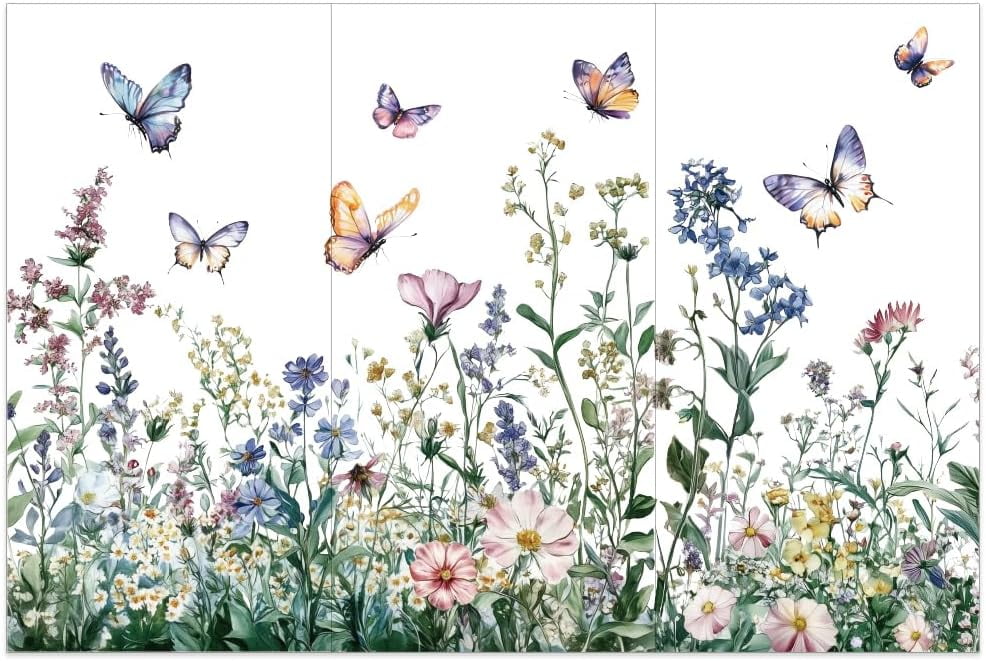 3pcs/Set Butterfly Flower Rub on Transfers for Furniture and Crafts ...