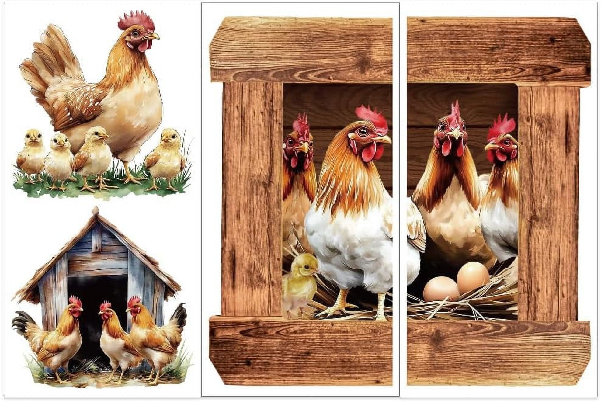 3pcs/Set Chicken Coop Rub on Transfers for DIY Making - Walmart.com