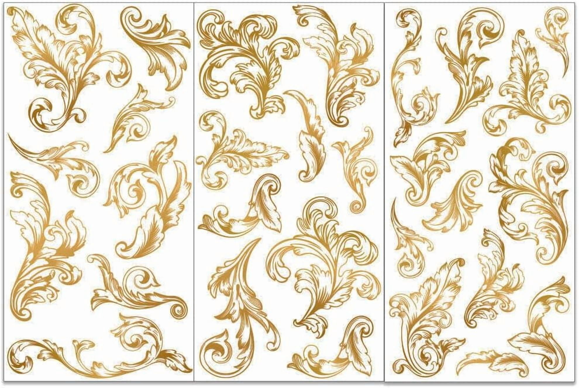 3pcs/Set Damask Rub on Transfers for Furniture and Crafts 6x12 inch ...