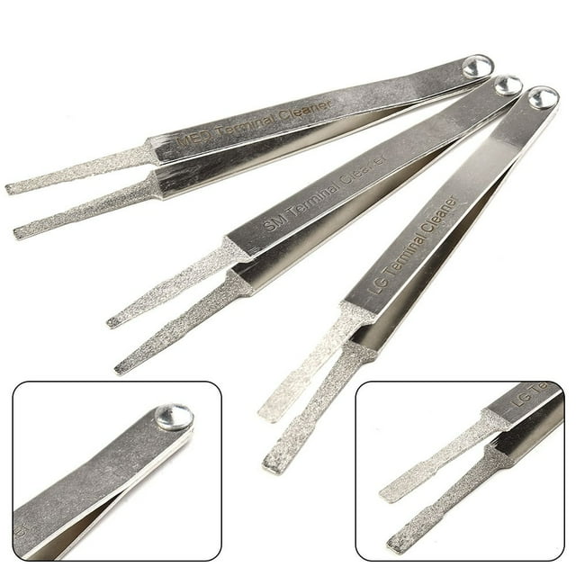 3pcs/Set Electric Terminal Cleaner Kit Spade Pin Connector Tweezer ...