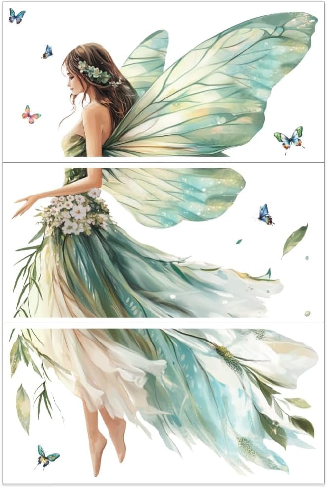 3pcs/Set Fairy Rub on Transfers for Furniture and Crafts 12x6 inch ...