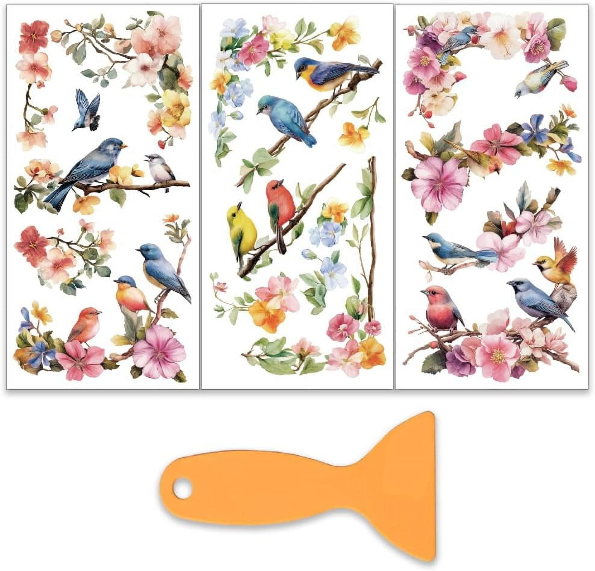 3pcs/Set Floral Rub on Transfers for Furniture and Crafts 6x12 Inch ...