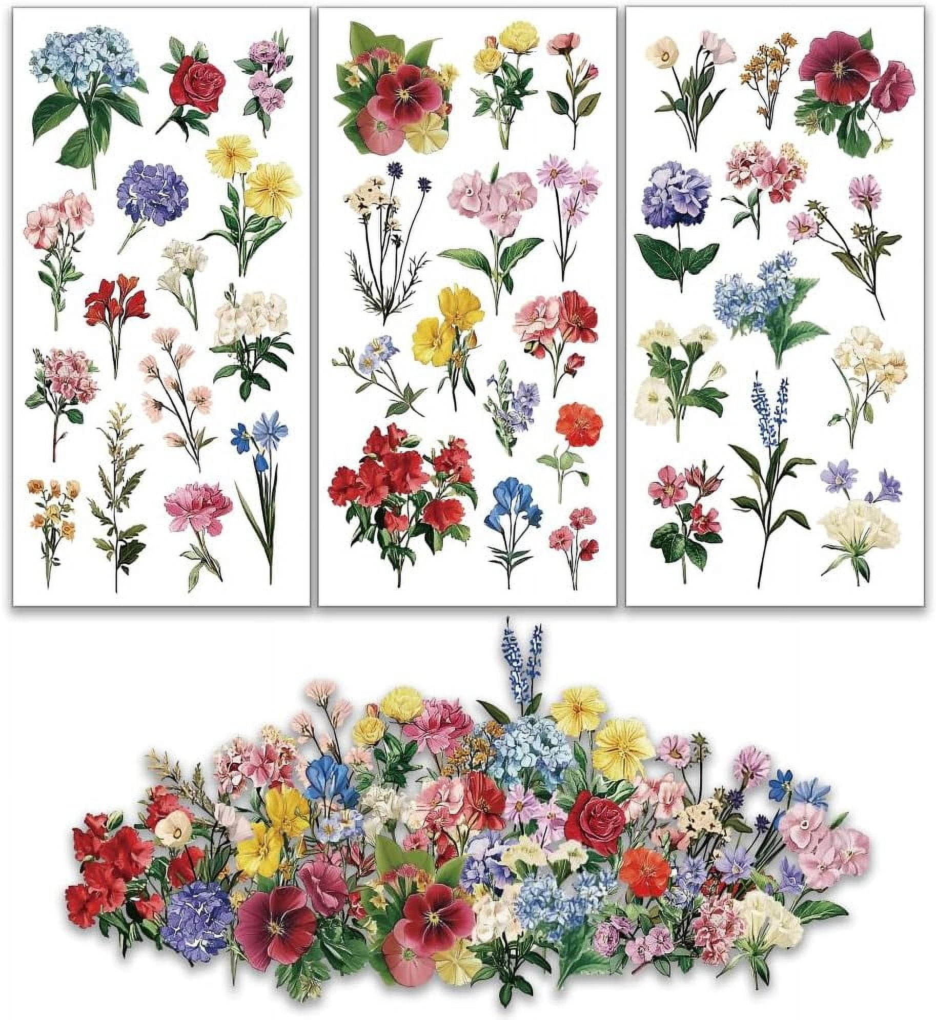 3pcs/Set Flower Rub on Transfers for Furniture and Crafts 6x12 inch ...