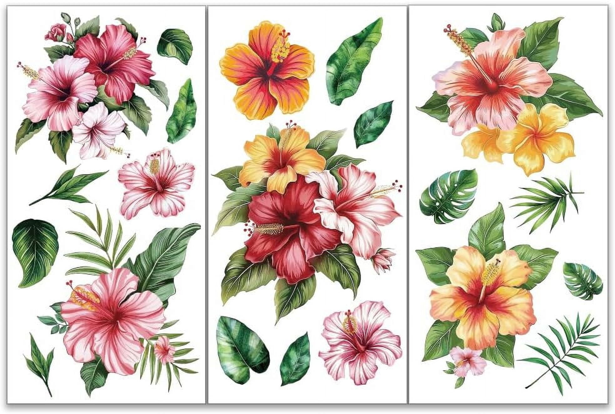 3pcs/Set Flower Rub on Transfers for Furniture and Crafts 6x12 inch ...