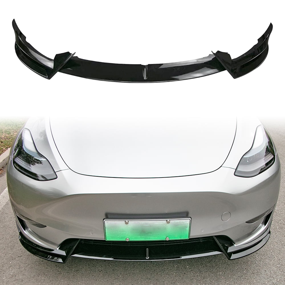 3pcs Set Front Bumper Lip for Tesla Model Y 2020-2023, Front Spoiler ...