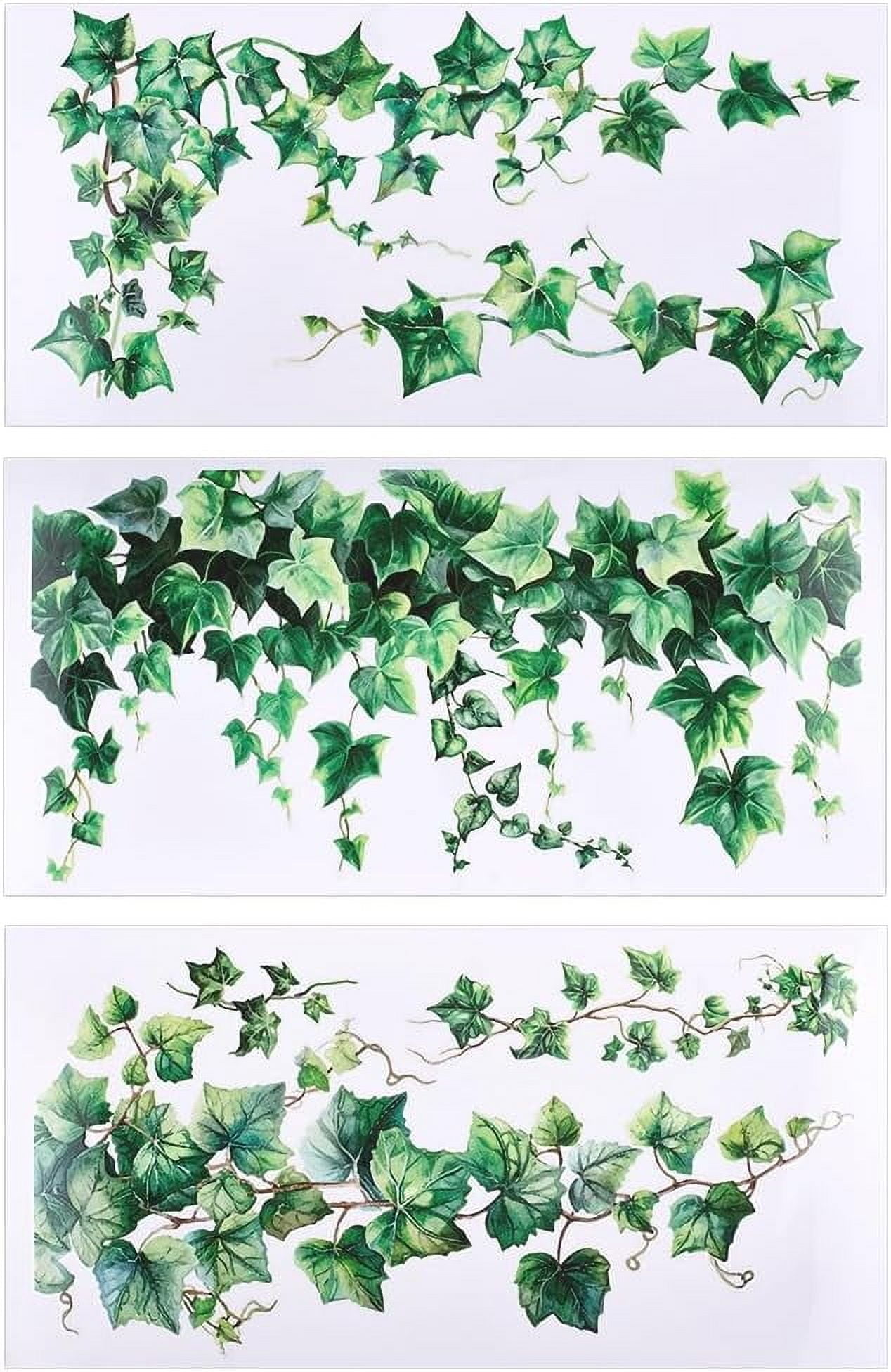 3pcs/Set Green Leaf Rub on Transfers for Furniture 6x12 inch Transfer ...