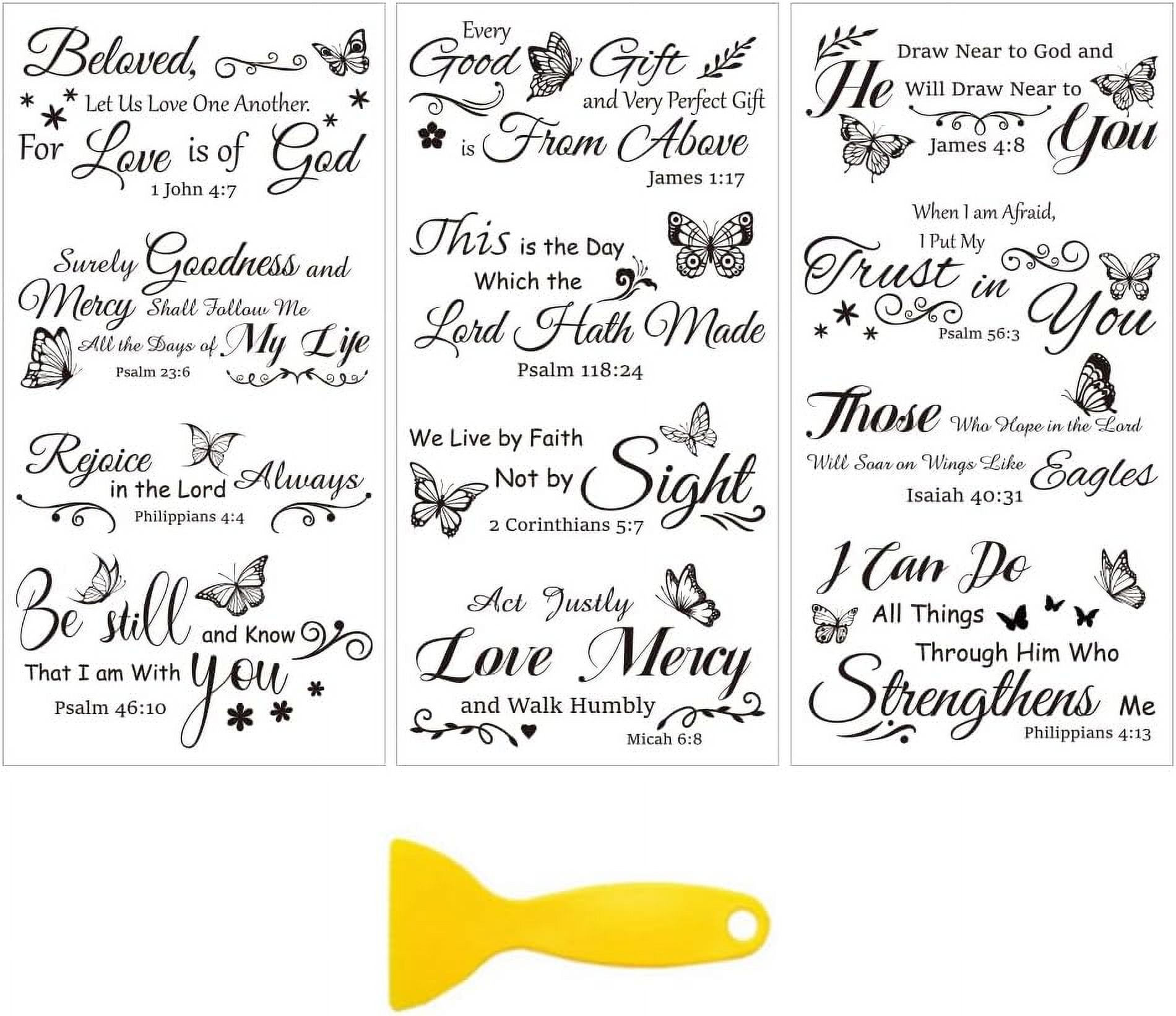 3pcs/Set Holy Bible Rub on Transfers for Furniture and Crafts - 6x12 ...