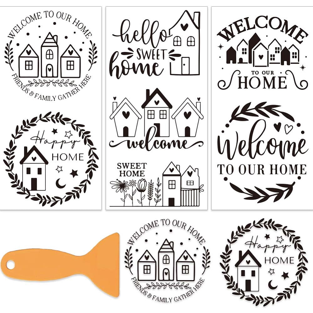 3pcs/Set House Rub on Transfers for Furniture and Crafts 6x12 Inch ...