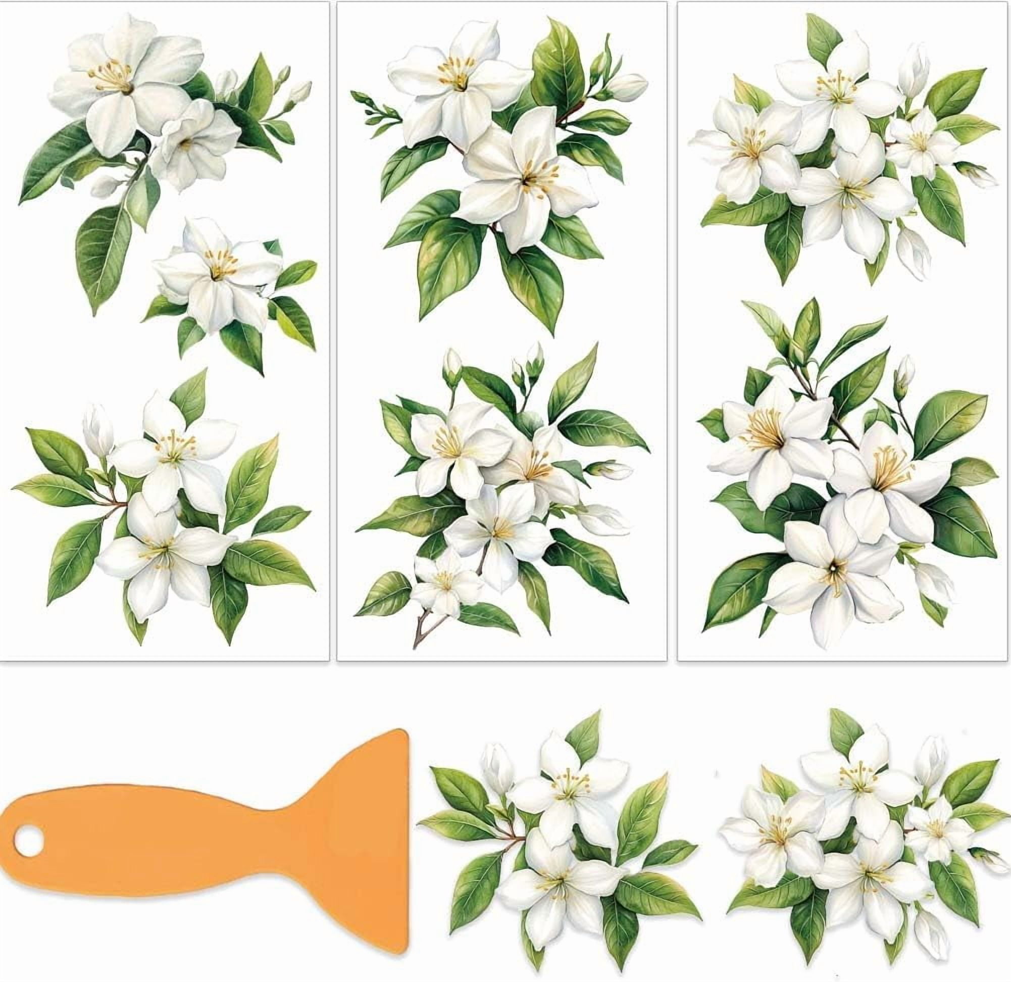 3pcs/Set Jasmine Rub on Transfers for Furniture and Crafts 6x12 Inch ...