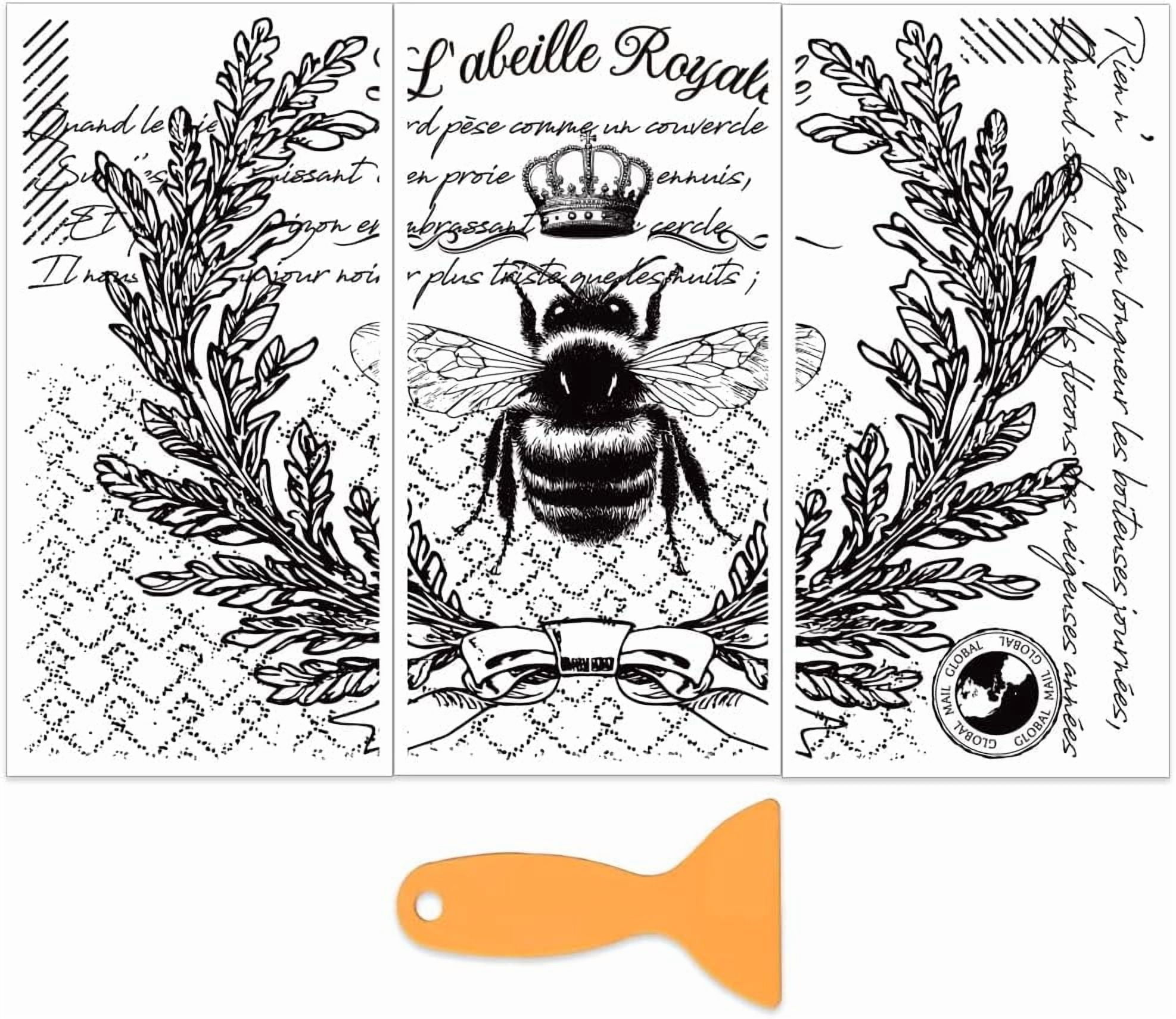 3pcs/Set L'abeille Royale Rub on Transfers for Furniture and Crafts ...