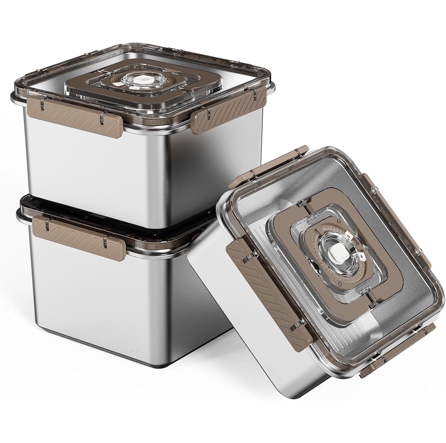 3pcs/Set Large Size Square Stainless Steel Food Storage Containers ...