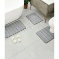 3pcs/Set Memory Foam Stripe Bathroom Mat Set Including Non-Slip ...