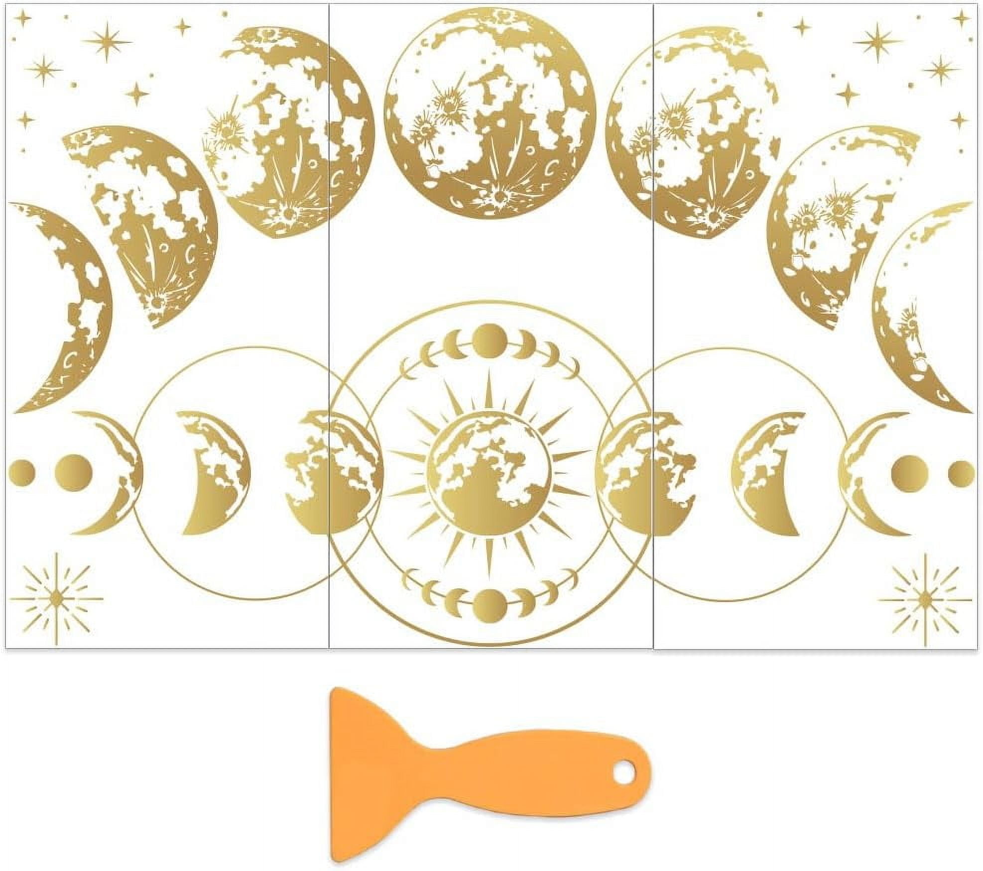 3pcs/Set Moon Phases Rub on Transfers for Furniture and Crafts 6x12 ...
