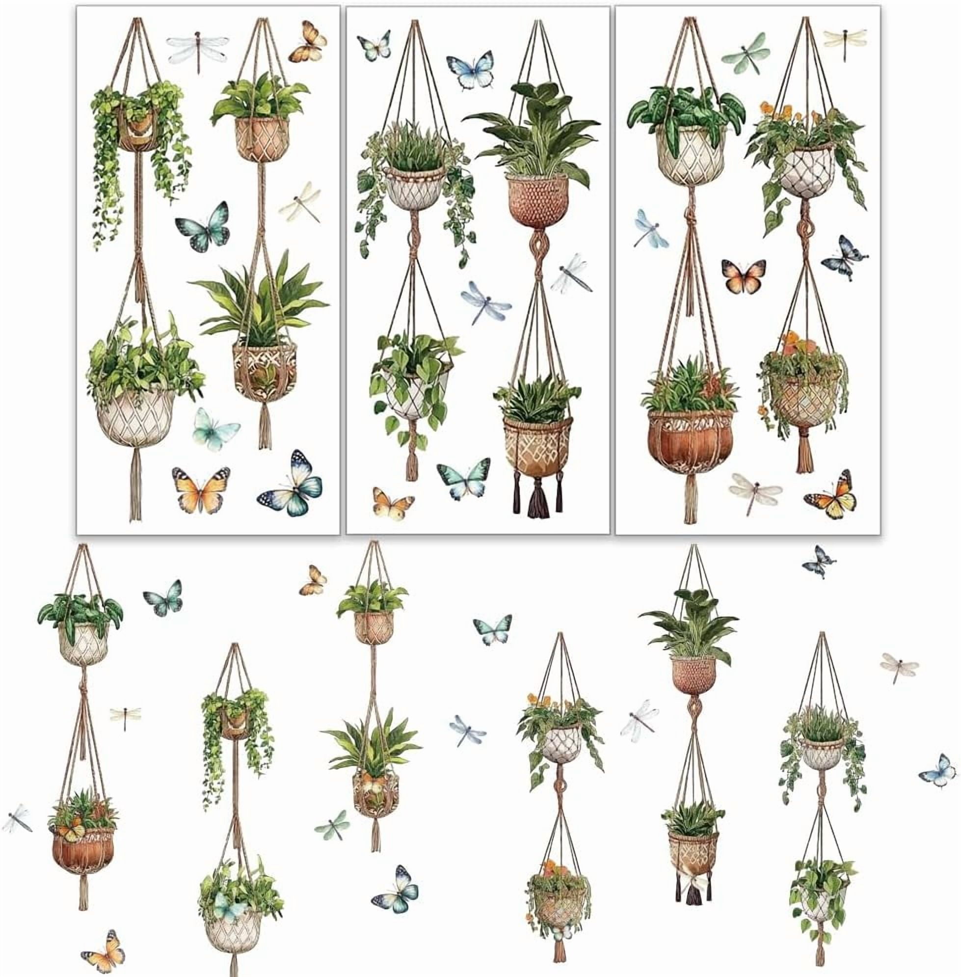 3pcs/Set Plant Pot Rub on Transfers for Furniture and Crafts 6x12 inch ...