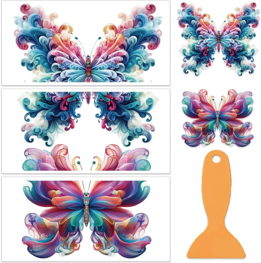 3pcs/Set Ribbon Butterflies Rub on Transfers for Furniture and Crafts ...
