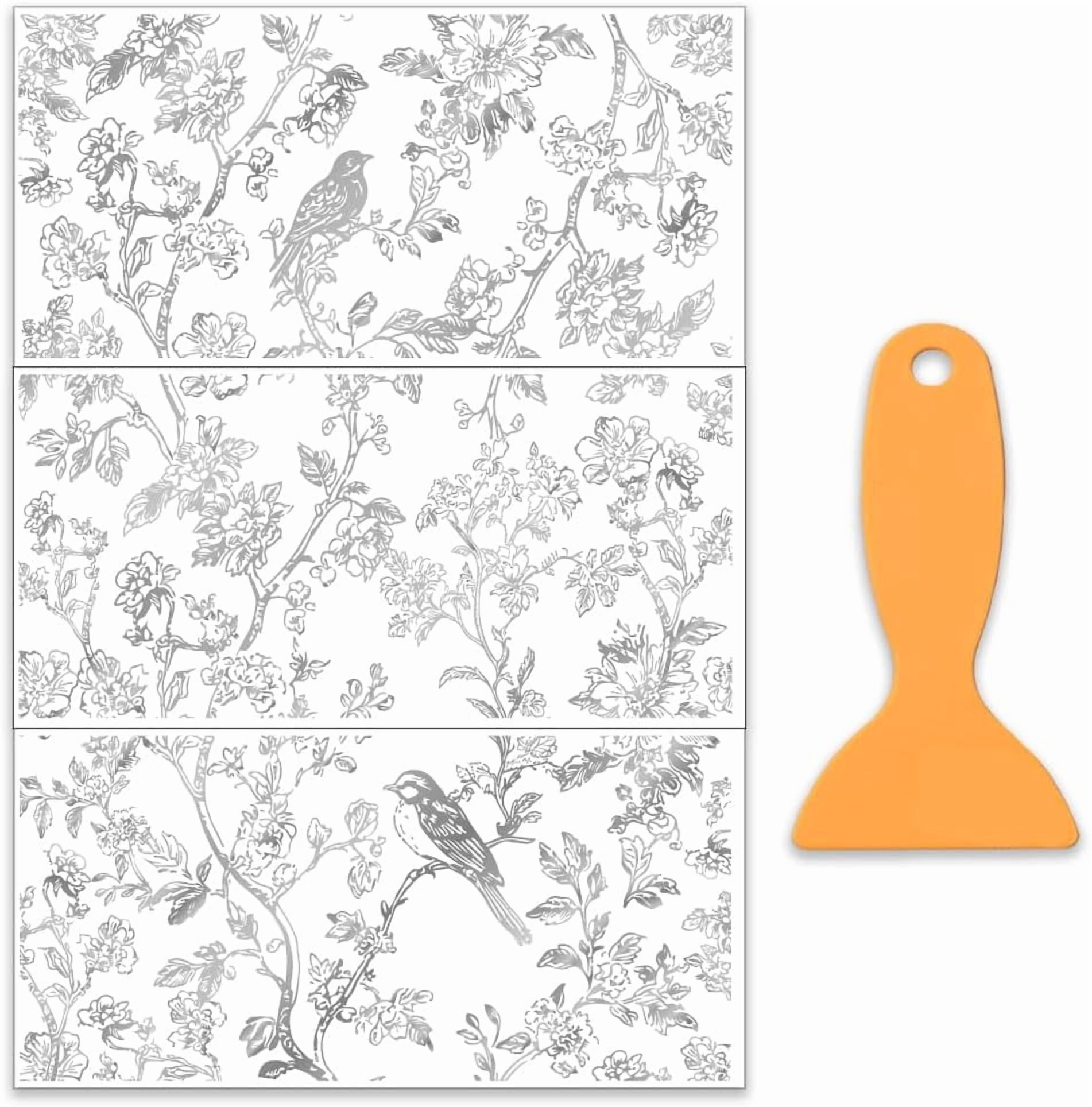 3pcs/Set Silver Flower Rub on Transfers DIY for Furniture and Crafts ...