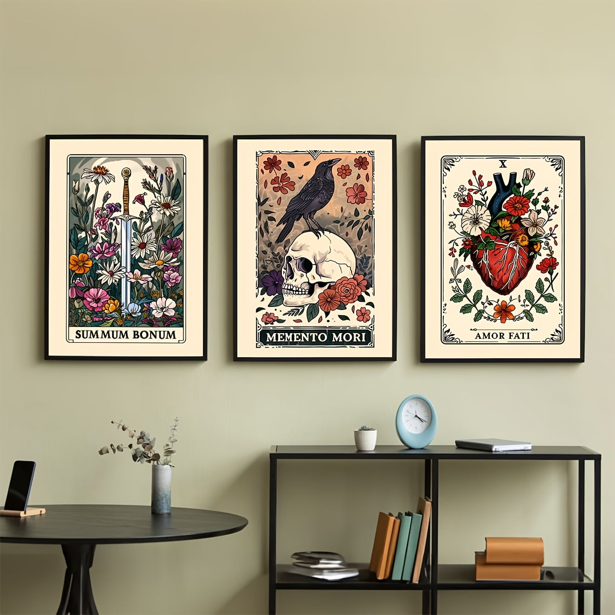 3pcs Set Stoic Wisdom Tarot Card Prints - Earthy Boho Style, Memento ...