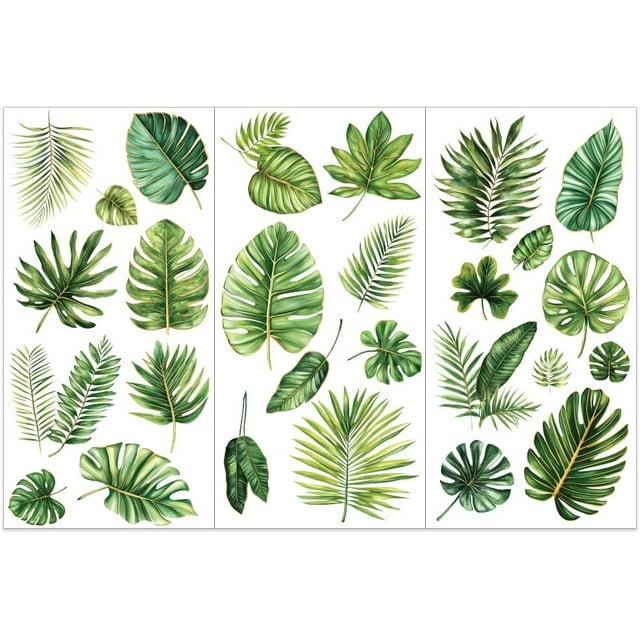 3pcs/Set Tropical Leaf Rub on Transfers for Furniture and Crafts 6x12 ...