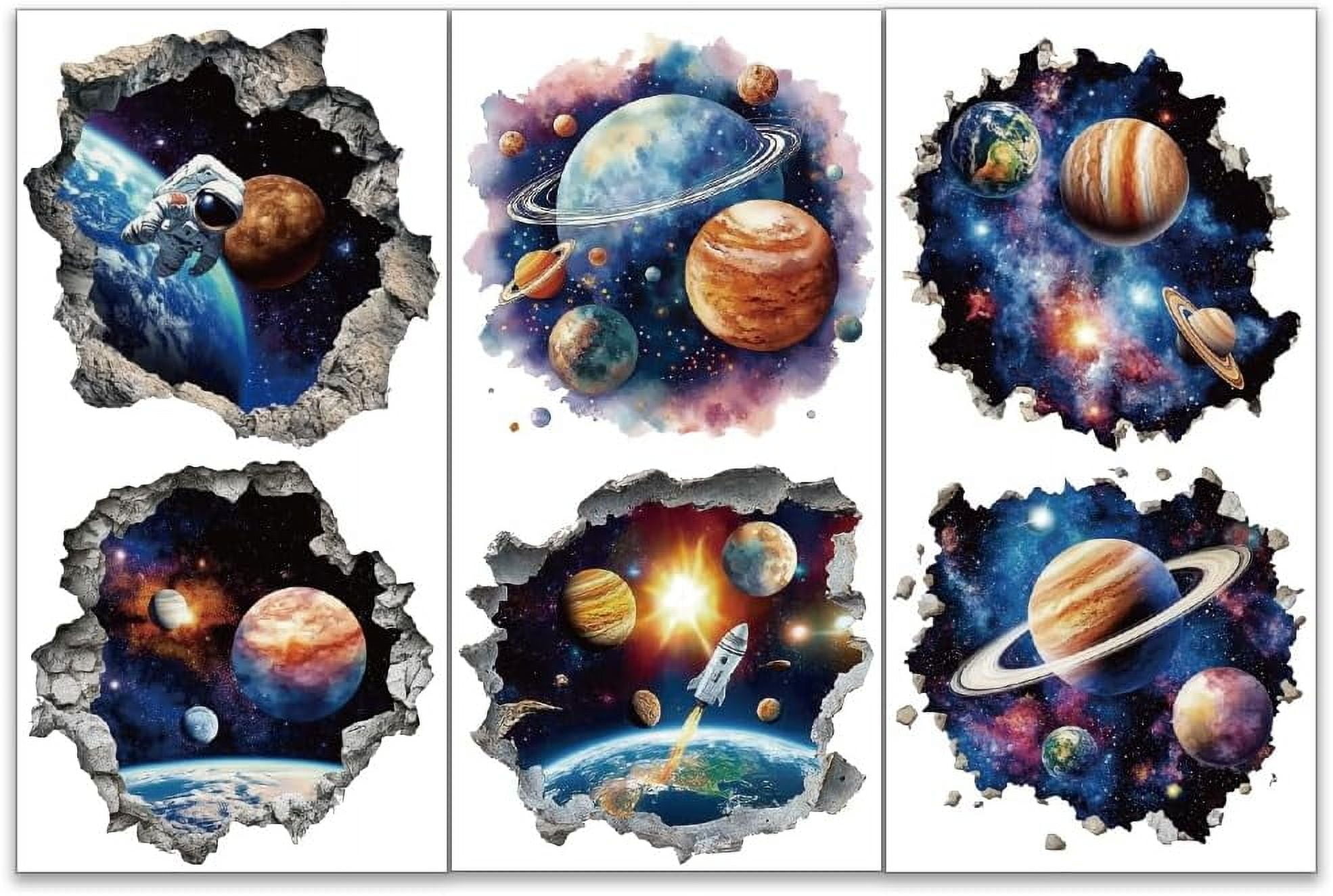 3pcs/Set Universe Planets Rub on Transfers for Furniture and Crafts ...