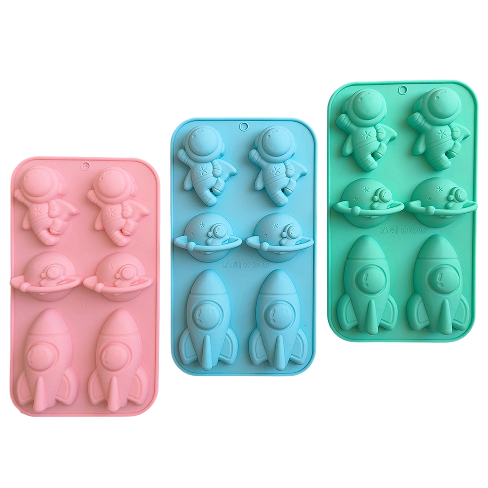 3pcs Silicone Baking Molds for Dessert 6 Cavities Chocolates Mould ...