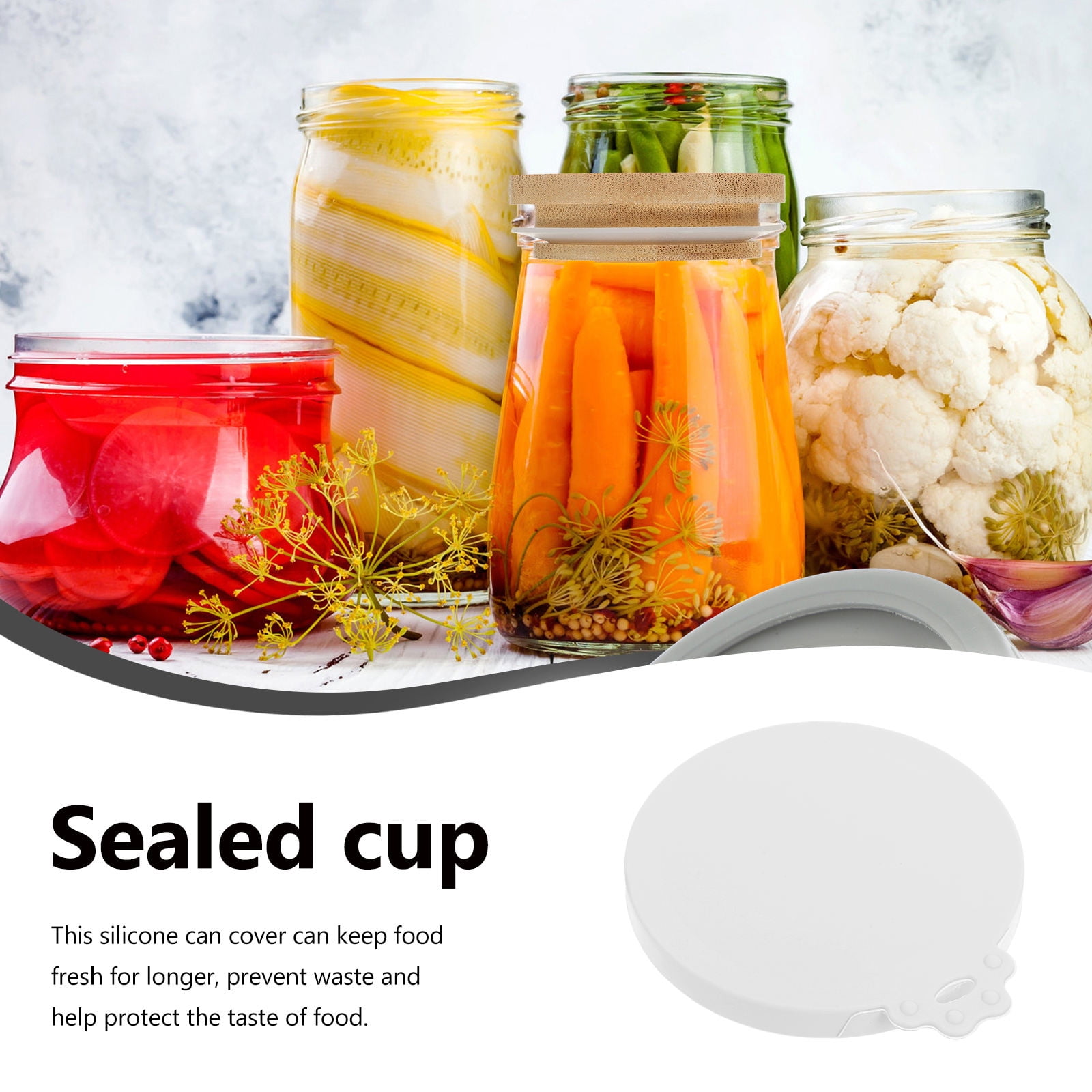 GOOHOCHY Reusable Silicone Lids for Food Storage with Excellent Sealing ...