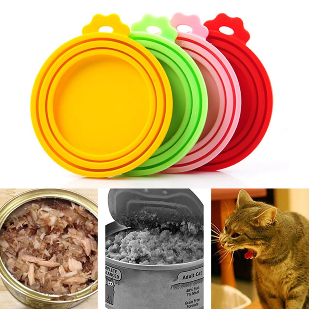 3pcs Silicone Canned Food Lid Sealed Feeders Food Can Lid for Puppy Dog ...