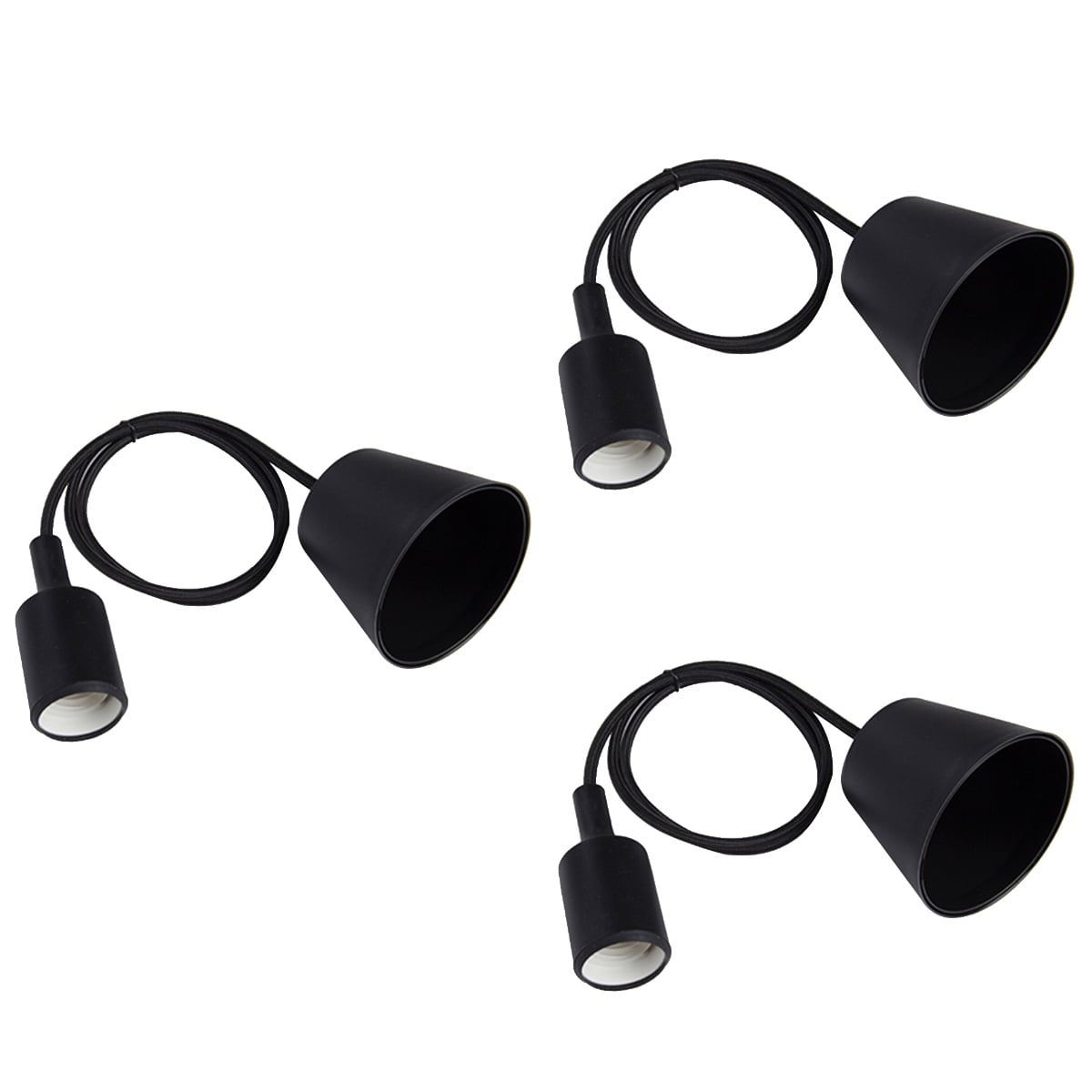 3pcs Silicone Hanging Lamp Holder with E27 Base LED Light Socket for ...