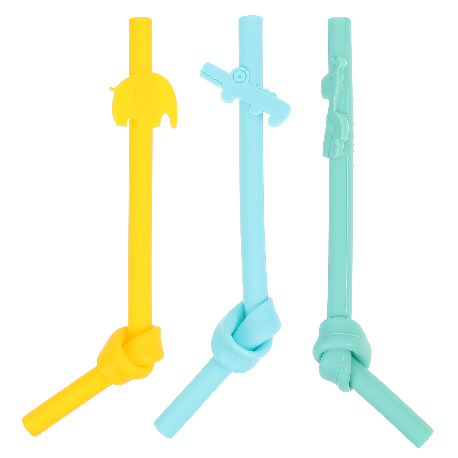 3pcs Silicone Infant Straws Reusable Drinking Straws Long Flexible ...