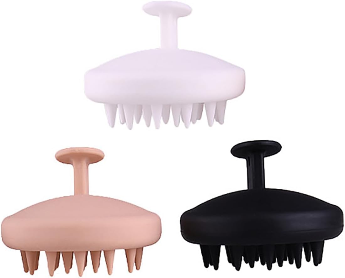 Dandruff Shampoo Hand Held Scrubber 3pcs Silicone Comfortable Hair ...