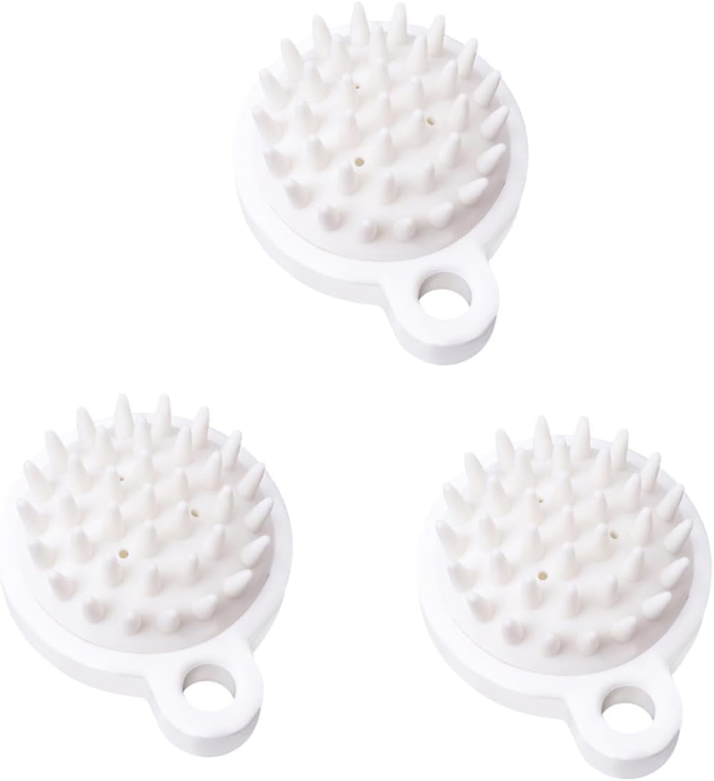 3pcs Silicone Shampoo Brush Silicone Hair Scrubber Infant Hair Brush ...