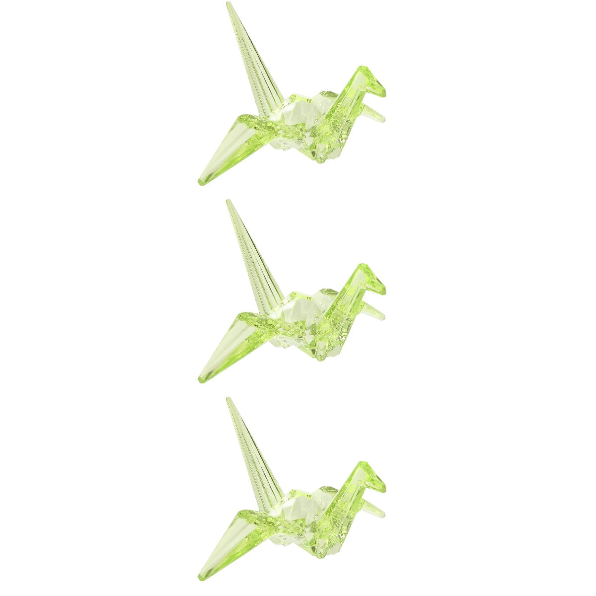 3pcs Simulated Origami Crane Model Decoration Desktop Acrylic Made ...