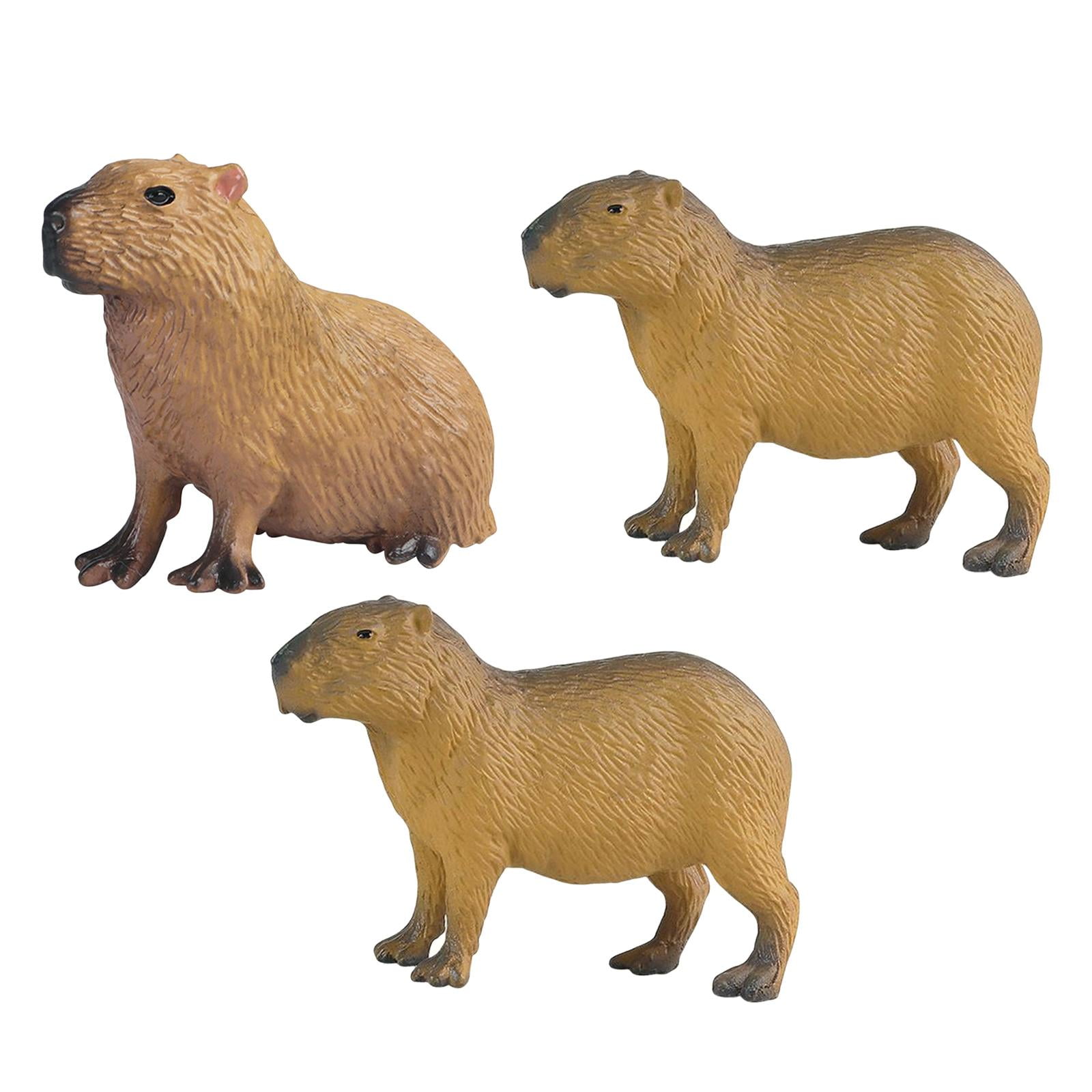 3pcs Simulation Capybara Figurines Toys Animal Figurines Capybara ...