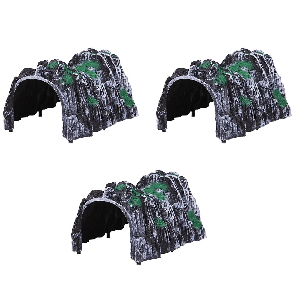 3pcs Simulation Cave Models Plastic Railway Train Tunnel Figurines Toys ...