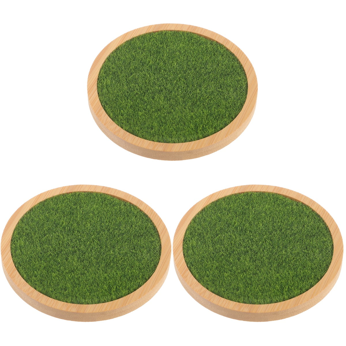 3pcs Simulation Grass Display Stand Collections Display Grass Base ...